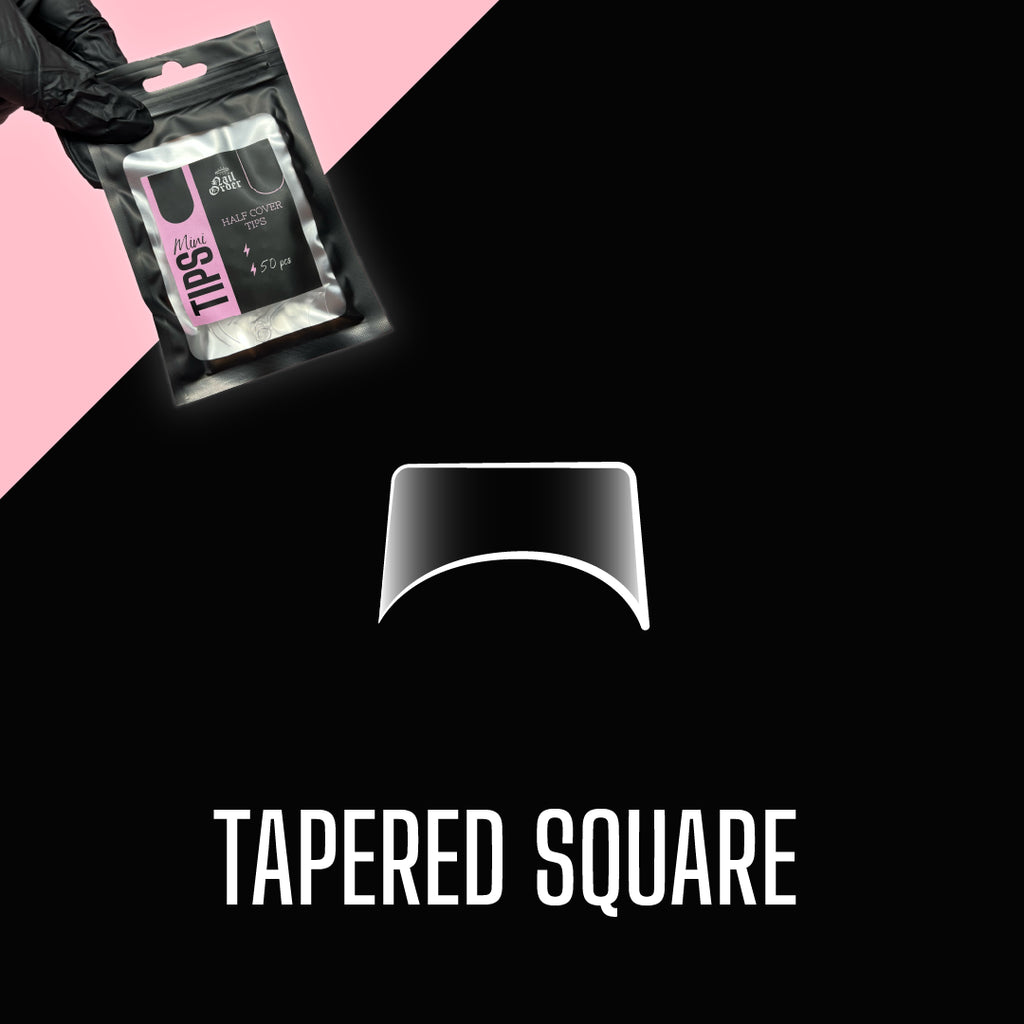 Mini Half Tips Tapered Square Refill Bag - 50 Pieces | Nail Order
