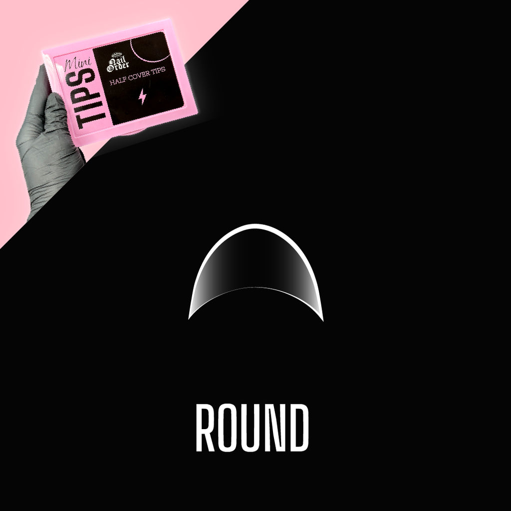 Mini Half Tips - Round Clear – Nail Order