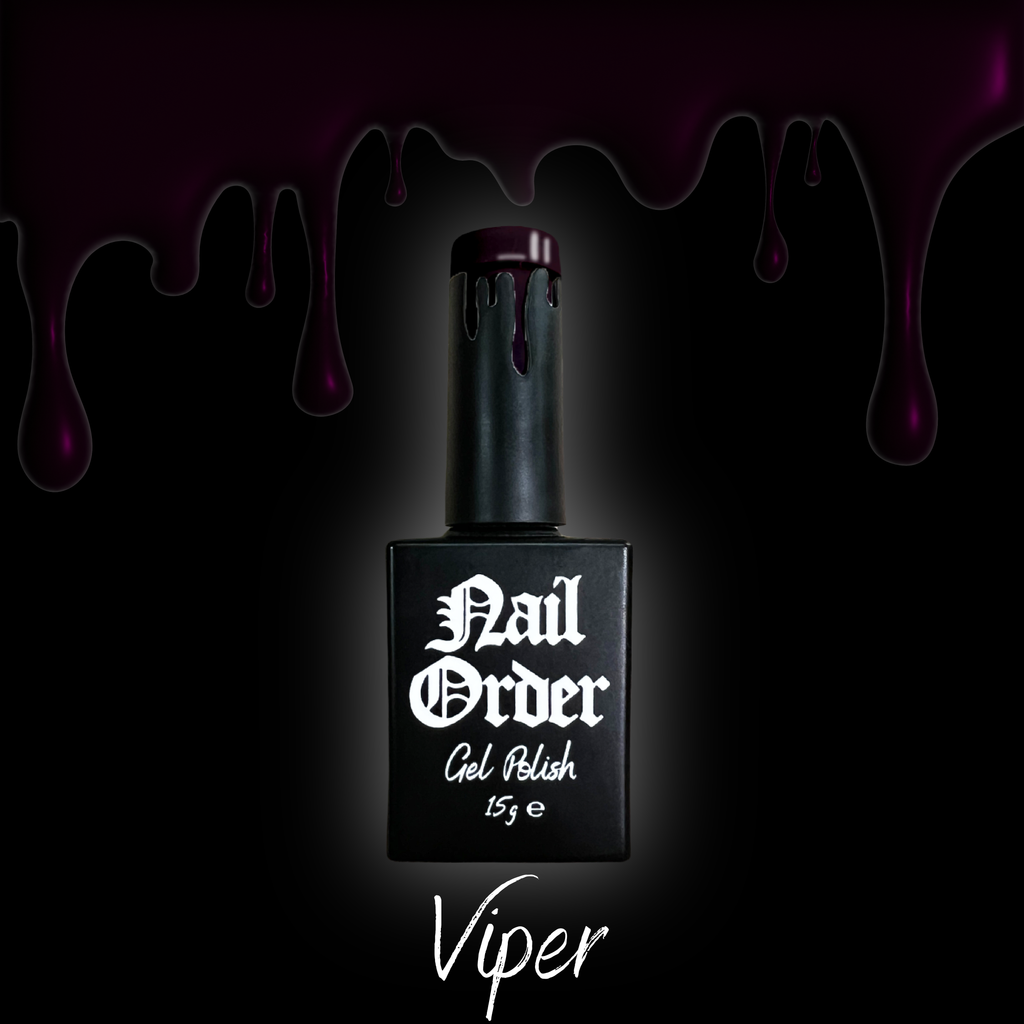 Viper Gel Polish 15g - Deep Rich Almost-Black Purple | Nail Order